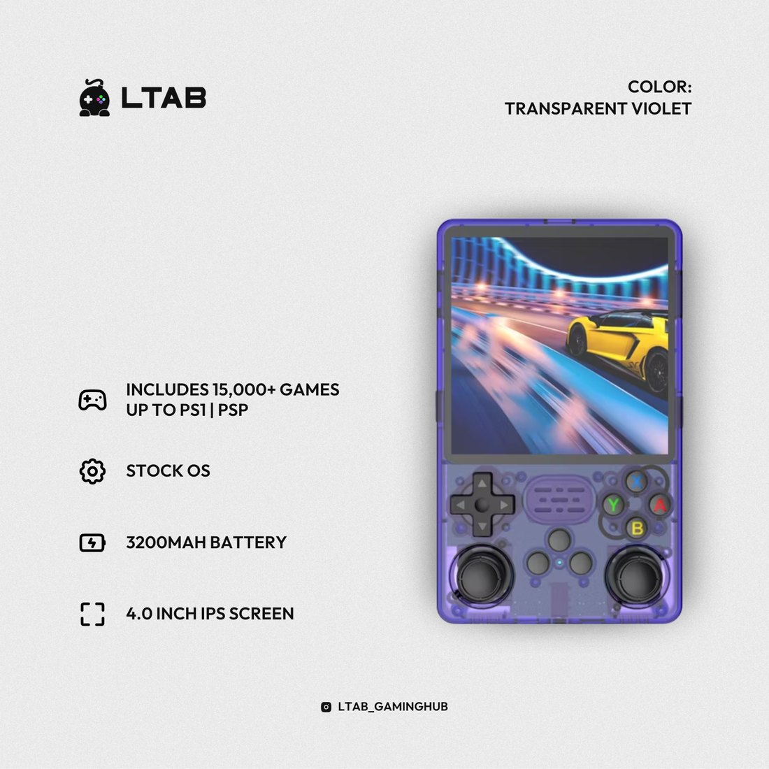 Game Console R36S Plus 4.0-Inch Retro Handheld Game Console – LTAB ...
