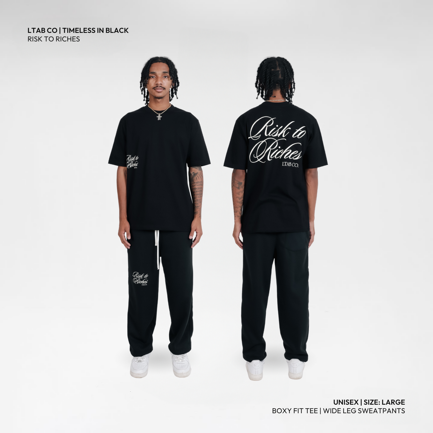 Risk To Riches - Sweatpants | Timeless In Black Collection – LTAB ...