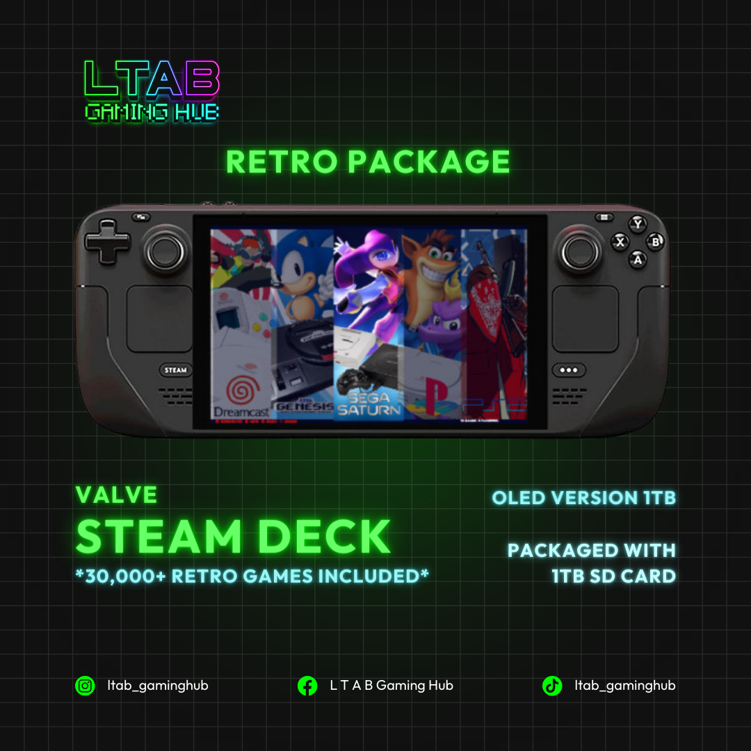 Steam Deck OLED 2TB (Retro Package) – LTAB Gaming Hub