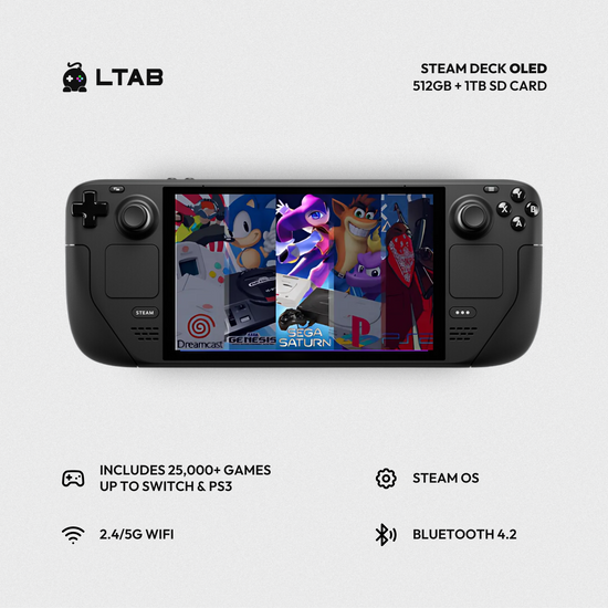 Steam Deck OLED | 512GB + 1TB Retro Package – LTAB Gaming Hub